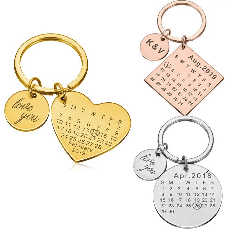 Calendar Keychain - Etsy