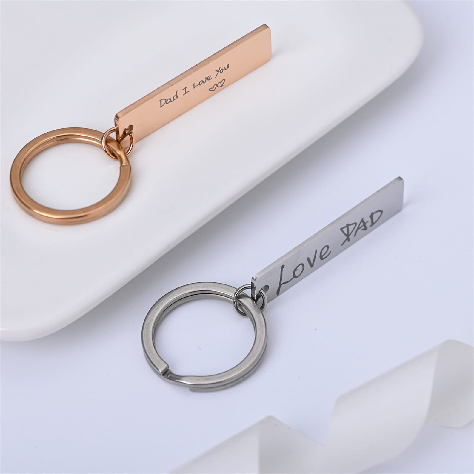 Actual Handwriting Key Chain-signature Keychain-custom - Etsy