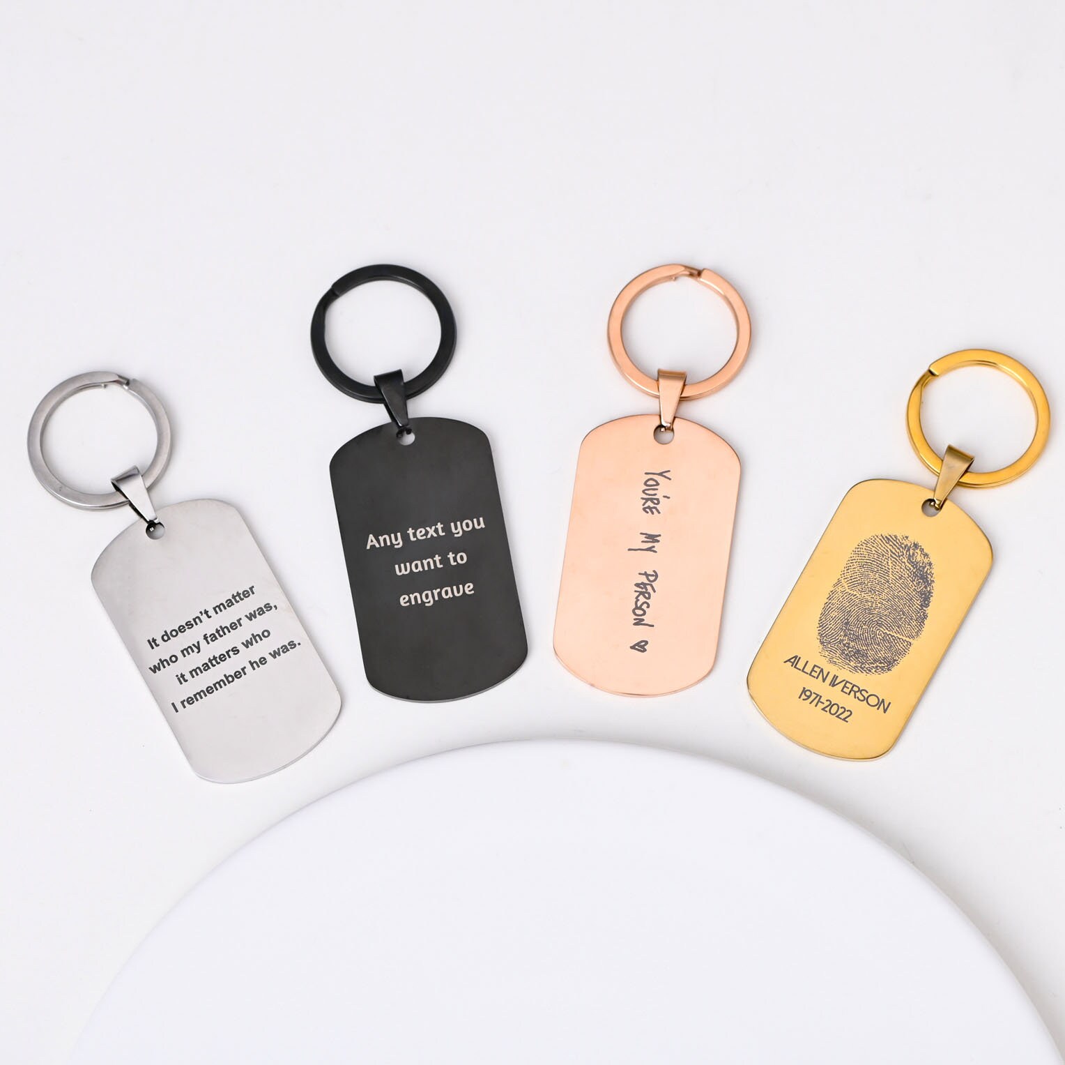 Personalized Fingerprint Keychaincustom Hand Print Key Chain - Etsy