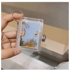 Personalizable Mini Photo Album Keychain, Transparent Mini Photo Album ...