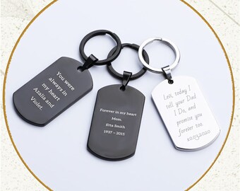 Dog Tag Key Chain | Etsy