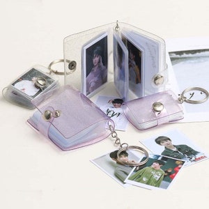 Personalizable Mini Photo Album Keychain, Transparent Mini Photo Album ...