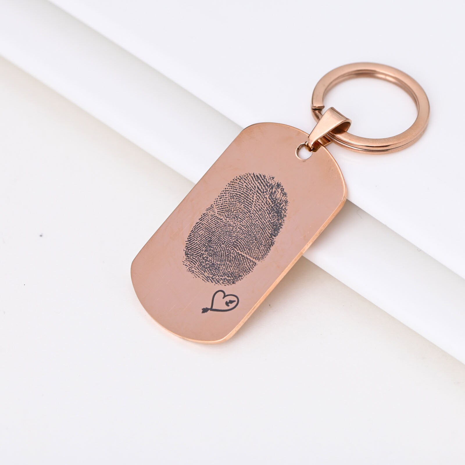 Personalized Fingerprint Keychaincustom Hand Print Key Chain - Etsy