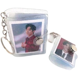 Personalizable Mini Photo Album Keychain, Transparent Mini Photo Album ...