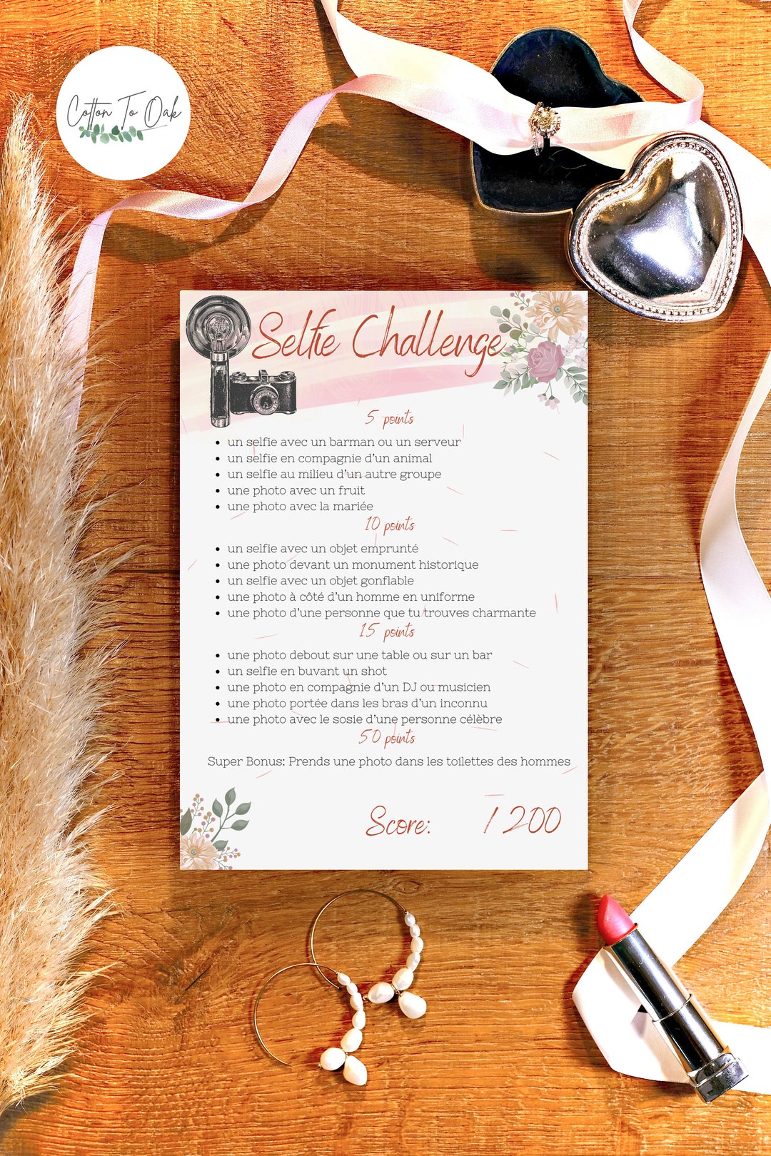 EVJF Game Selfie Challenge GIRLY Collection Instant Download to Print ...