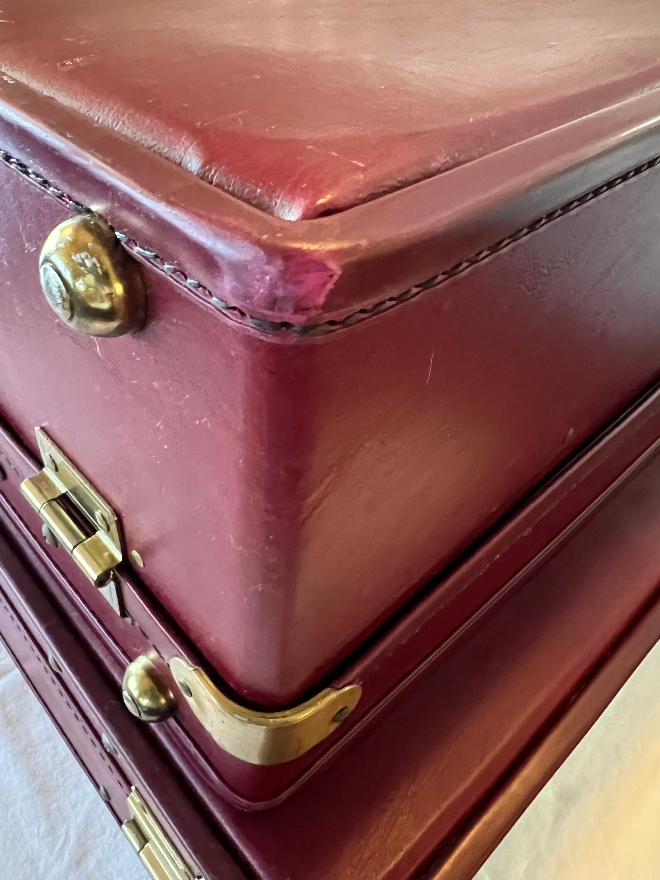 Rare Vintage Hartmann Belting Vinyl Oxblood Luggage Medium and Large ...