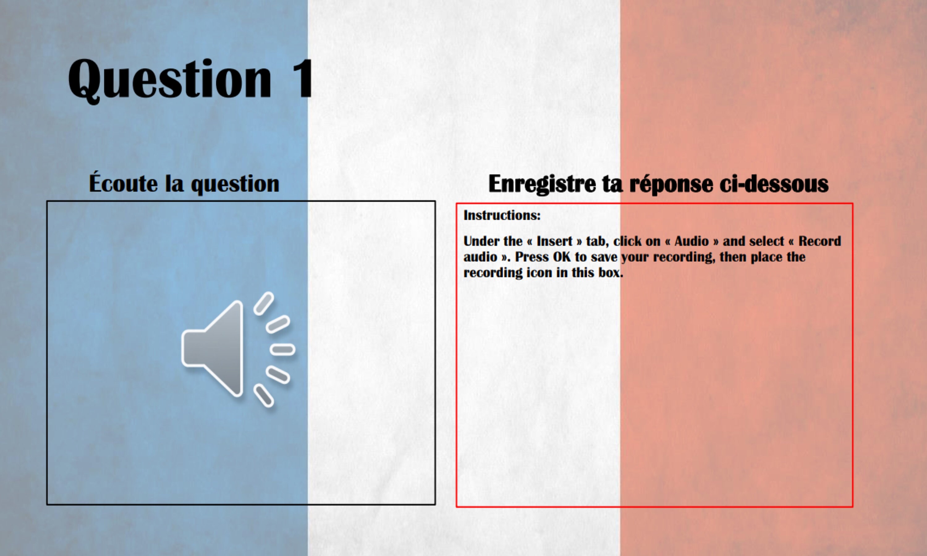 French GCSE Speaking Practice - Les Vacances - Recorded Spoken ...