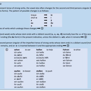 German Verbs - Forming Simple Tenses With Weak, Strong and Mixed Verbs ...