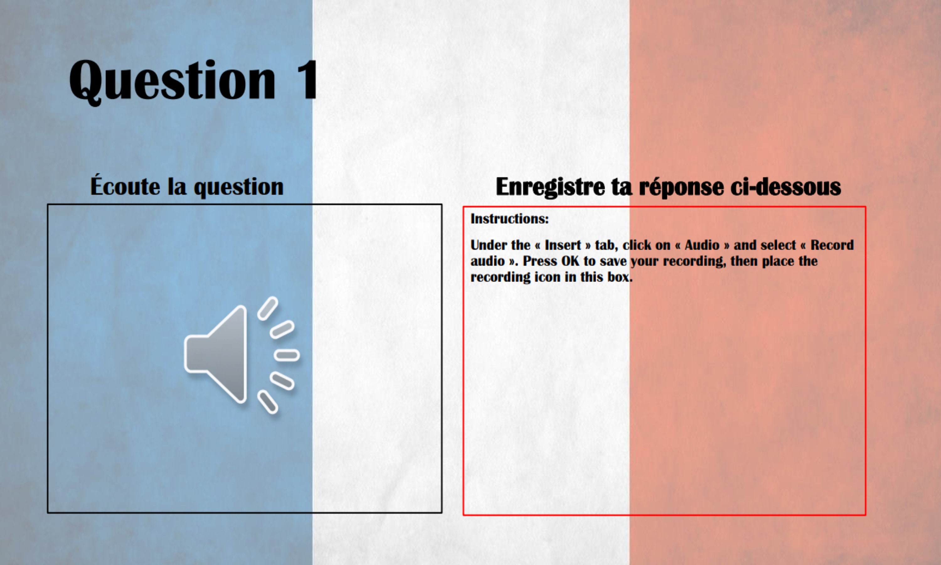 French GCSE Speaking Practice La Famille Recorded Spoken Questions ...