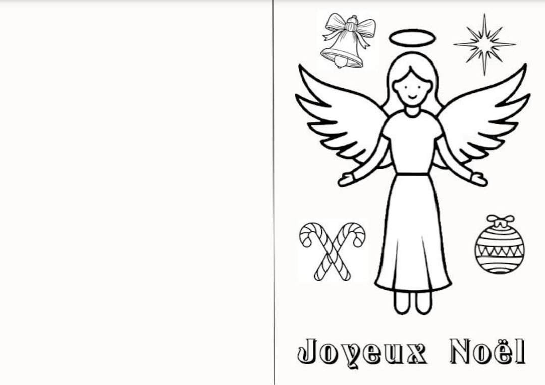 Christmas Cards to Colour + Instructions in French + Christmas ...