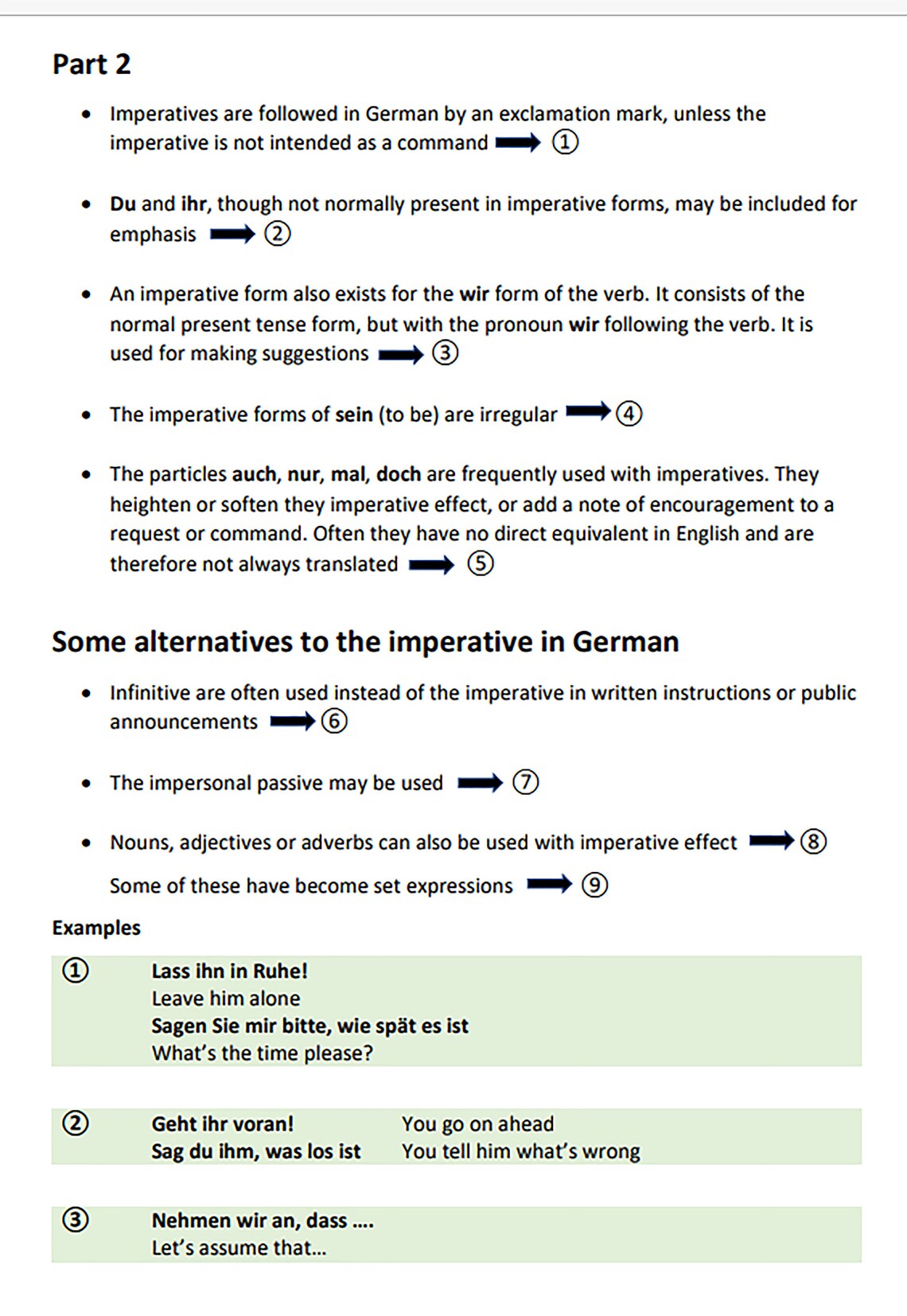 The German Imperative - A Visual Guide - Etsy