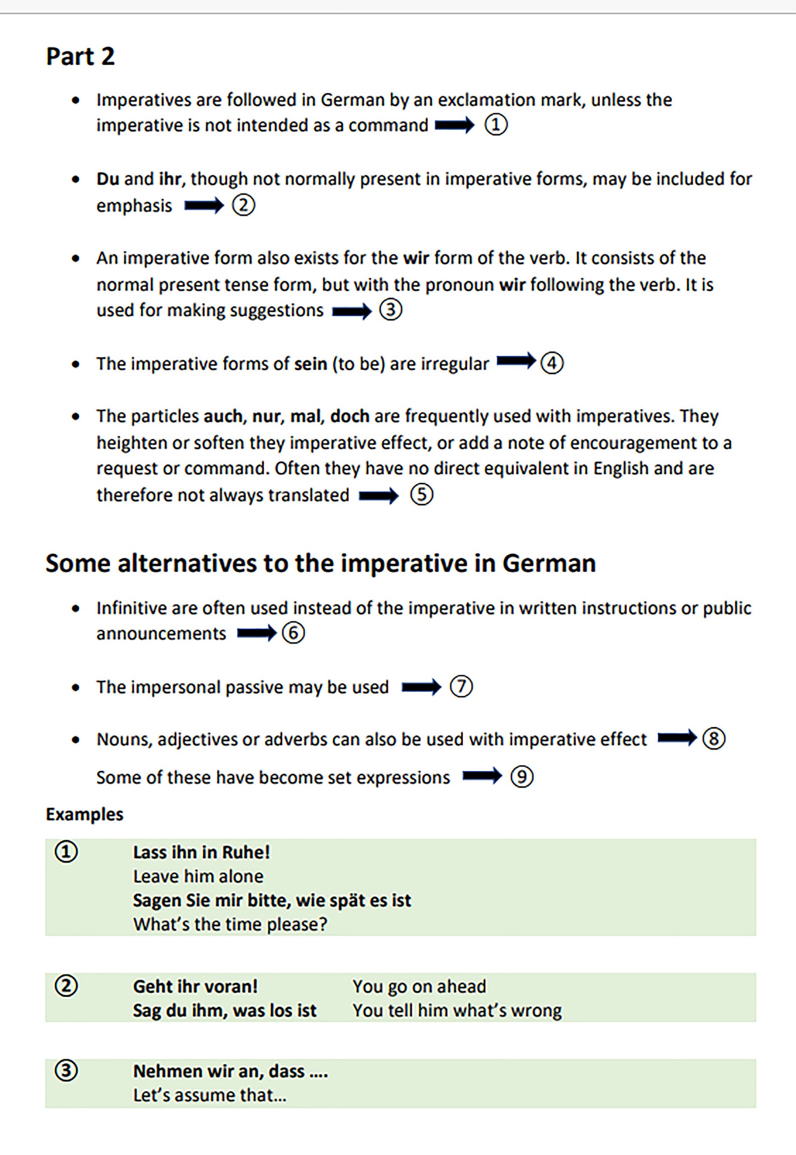 The German Imperative A Visual Guide - Etsy