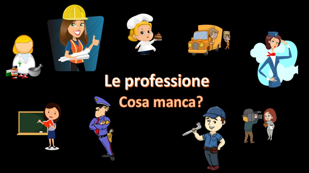 Le Professione - Cosa Manca? Italian Vocab Learning Game - Professions ...