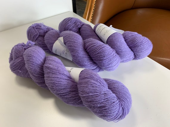 Natural Wool Yarn Purple Thin Wool Yarn for Crocheting - Etsy