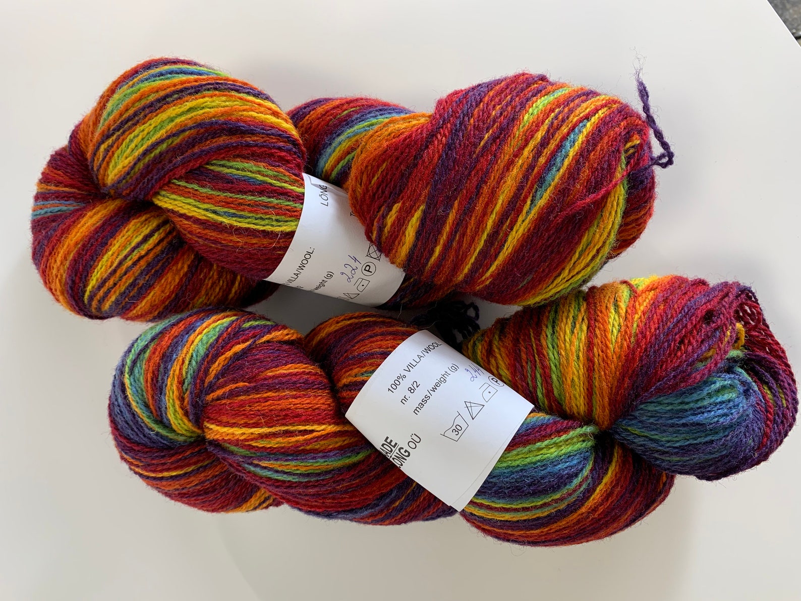 Long 100% Sheep Wool Yarnartisticrainbowknitting Crocheting - Etsy