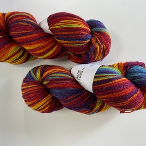 Long 100% Sheep Wool Yarn,artistic,rainbow,knitting Crocheting Weaving ...