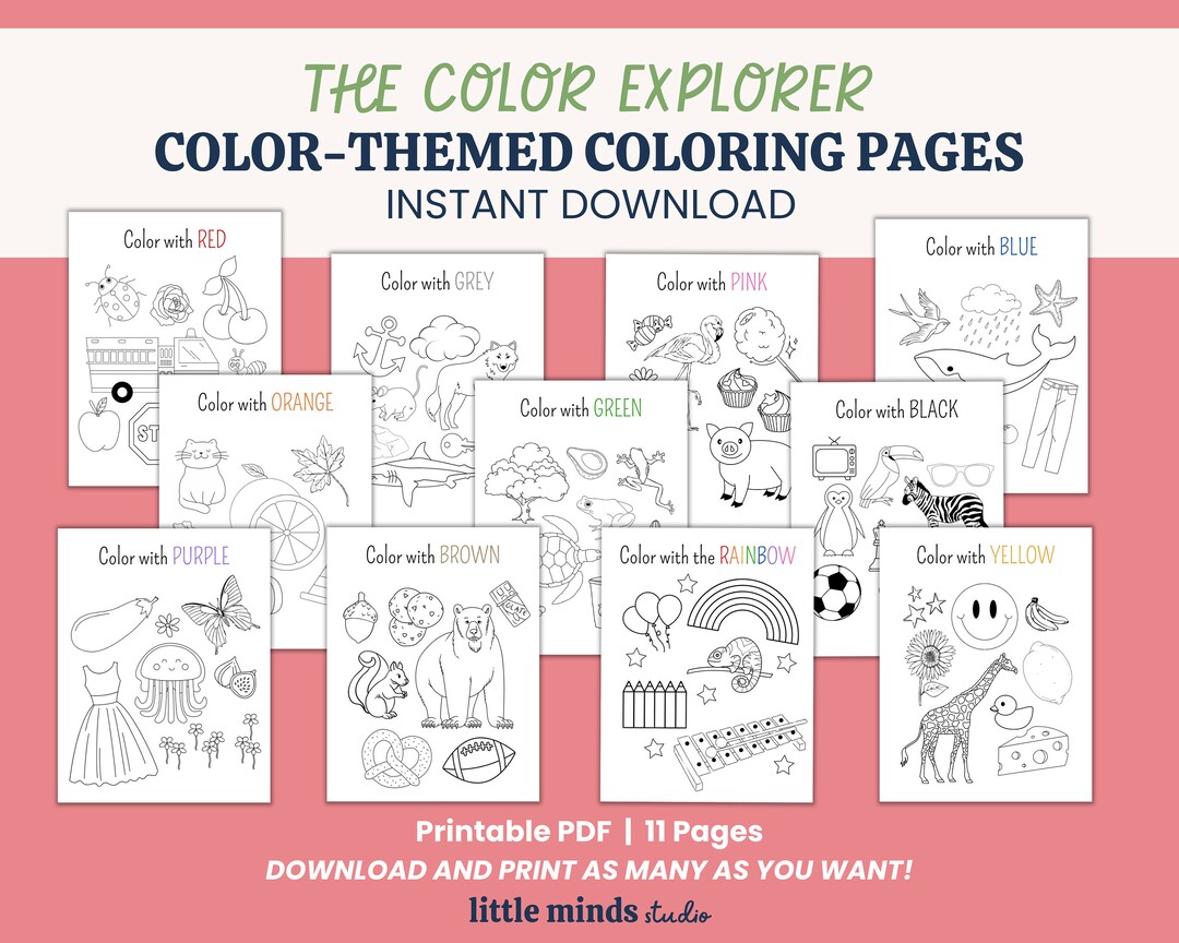 All About Colors Printable Coloring Pages Fun and Educational Activity ...