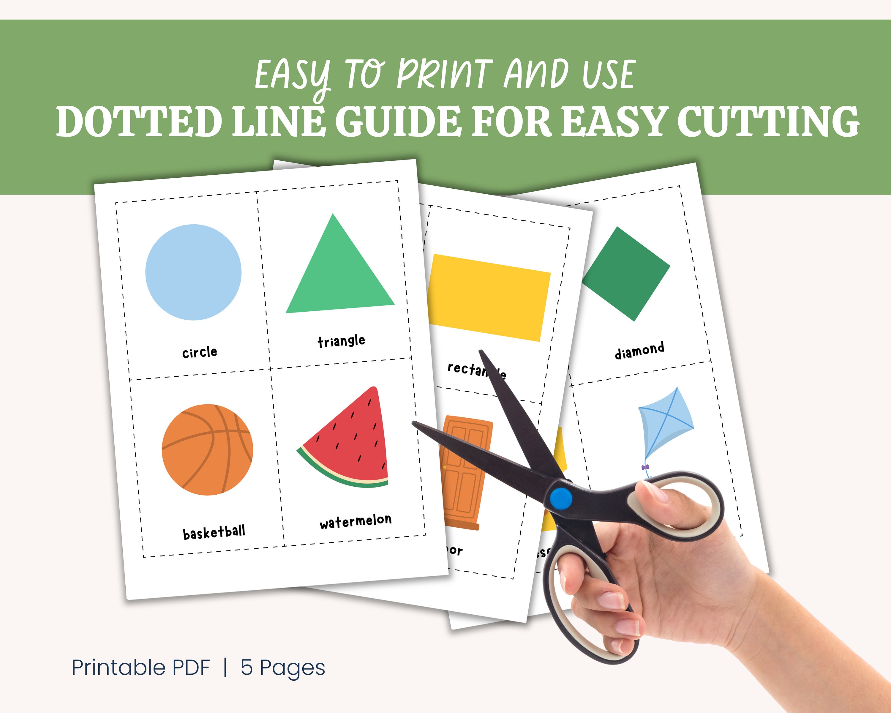 Printable Shape Matching Game Fun and Educational Interactive Learning ...