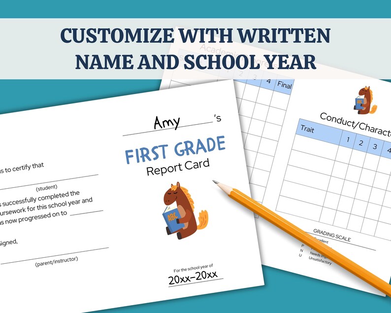 Elementary School Grade Report Card Bundle Preschool Kindergarten 1st ...