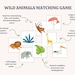 Wild Animals Printable Matching Game Fun and Educational Activity for ...