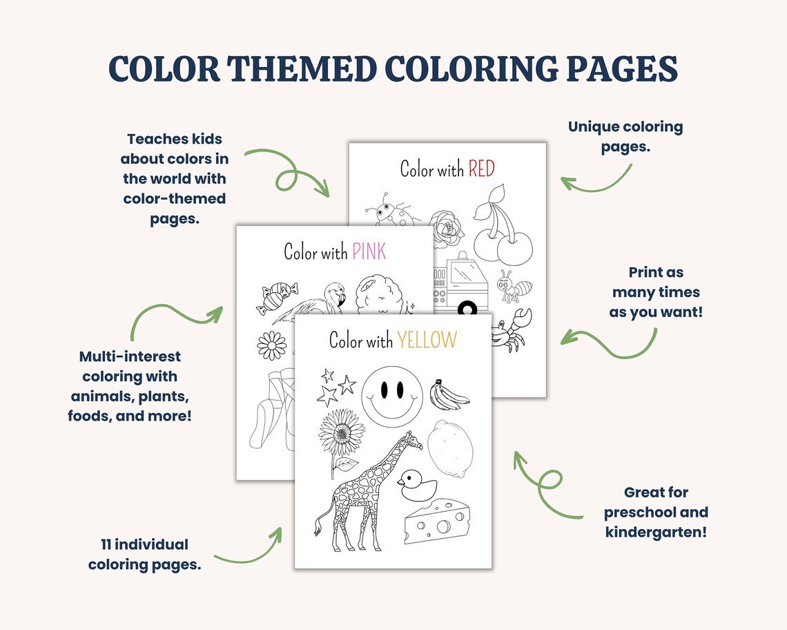 All About Colors Printable Coloring Pages Fun and Educational Activity ...