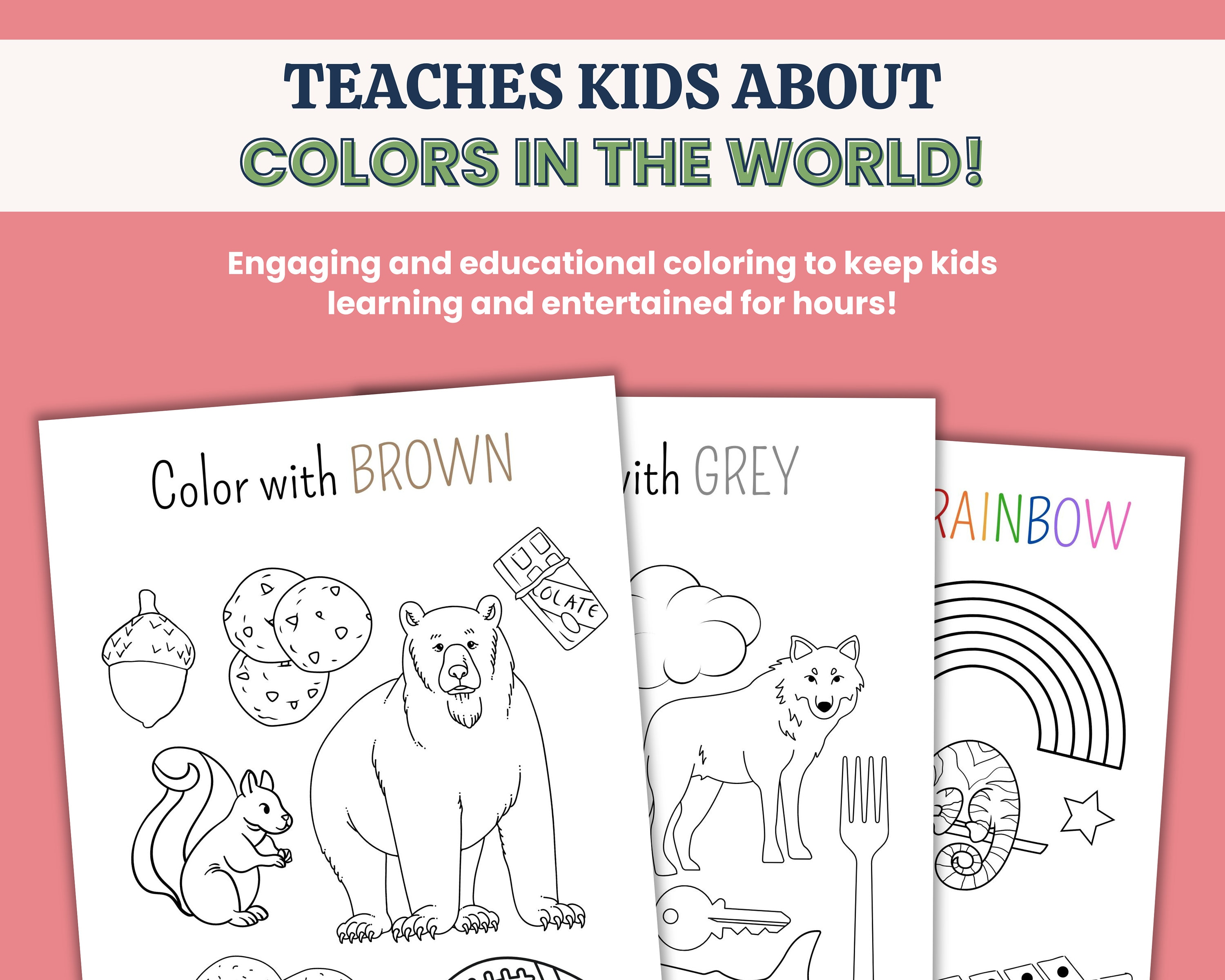 All About Colors Printable Coloring Pages Fun and Educational Activity ...