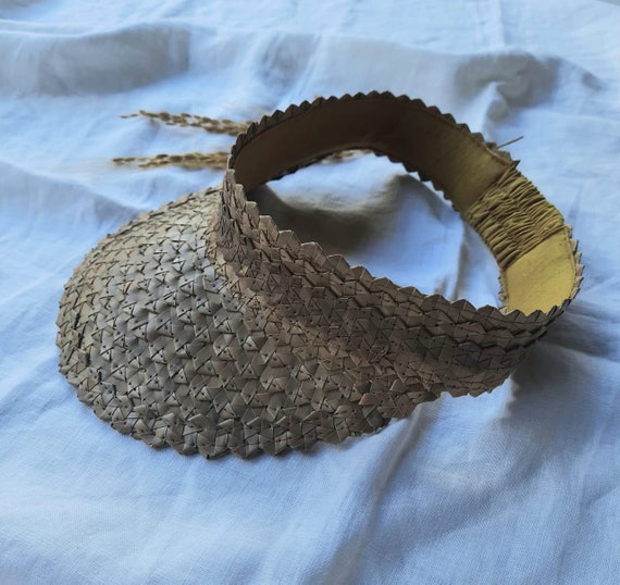 Sun Visor Palm Leaf Summer Straw Cap Sun Visor Also Ready - Etsy