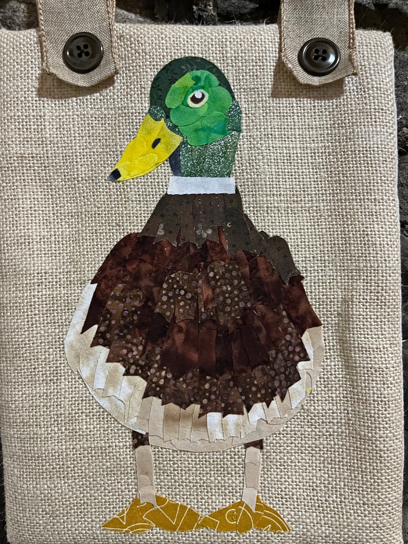 A-101 Mallard Duck Fabric Collage Wall Hanging - Etsy