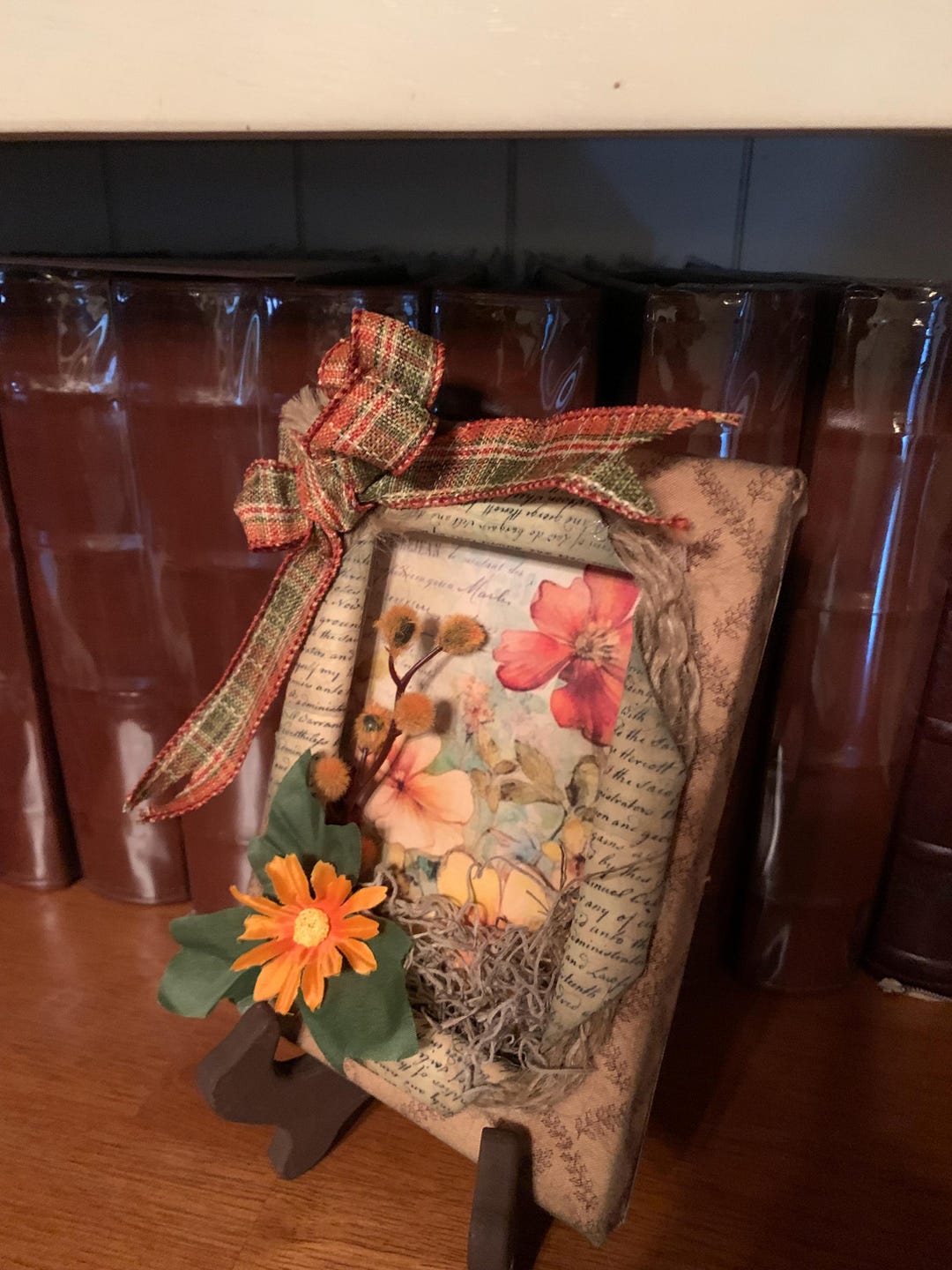 HB-274 Busted Canvas With an Autumn Theme, Embellished With Dimensional ...