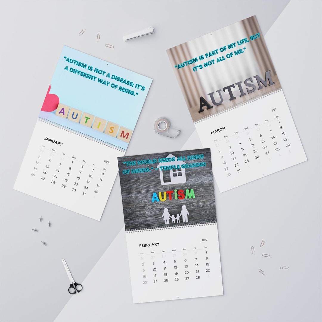 Autism Awareness Wall Calendar 2025, Monthly Planner, Special Needs ...