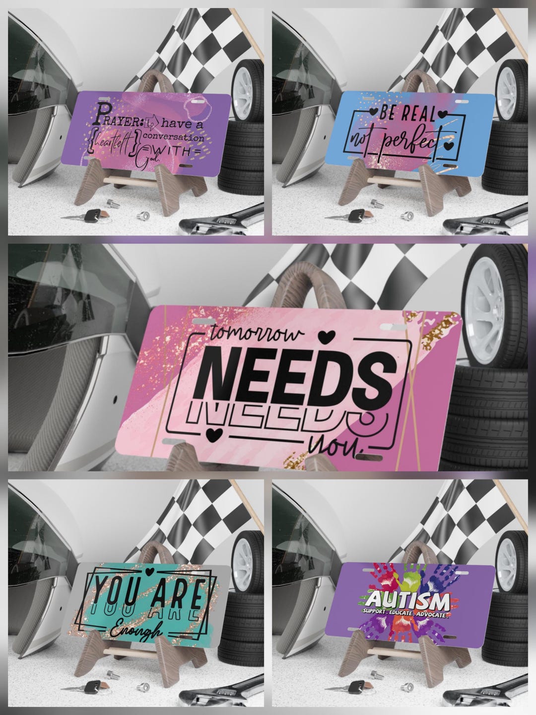 Motivational License Plate – Positive Quote Inspirational Front Plate ...