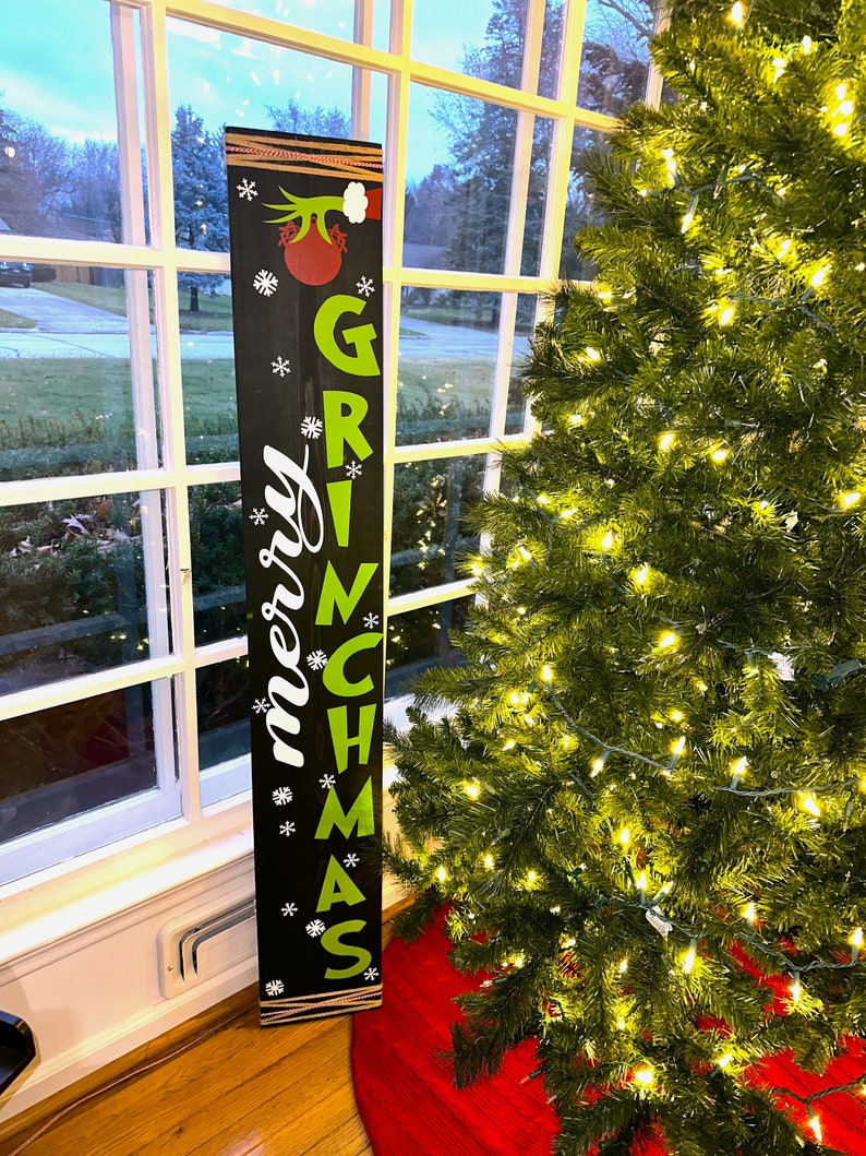 Merry Grinchmas Front Door Decor Grinch Front Door Wreath Grinch Door ...