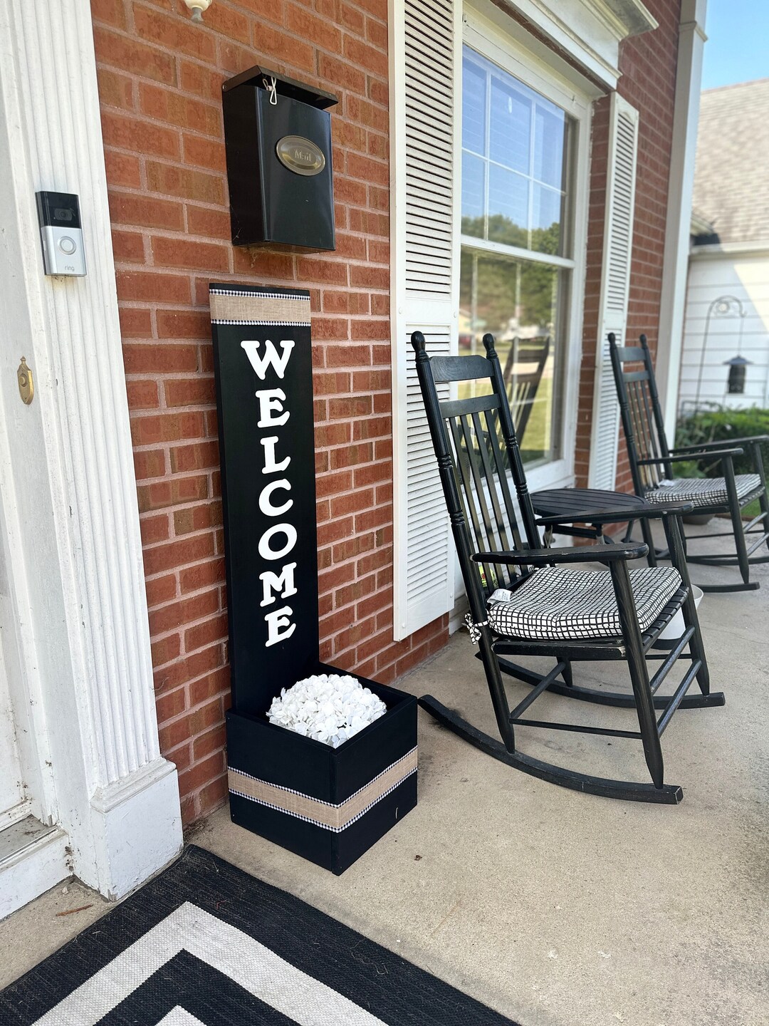 WELCOME Sign, WELCOME Porch Planter, Planter, Front Door WELCOME Sign ...