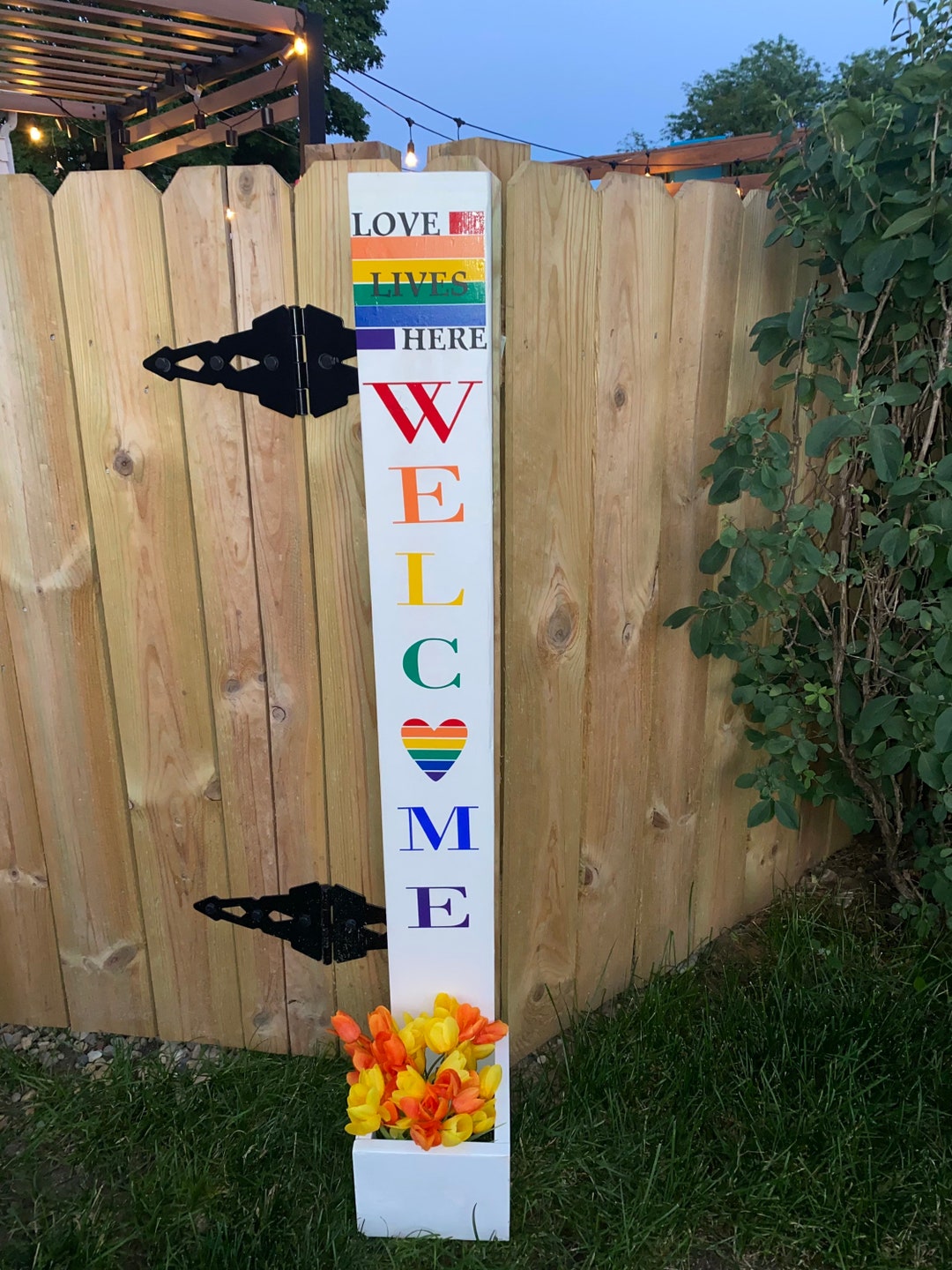 Pride Sign Gay Pride WELCOME Sign Love is Love Sign - Etsy