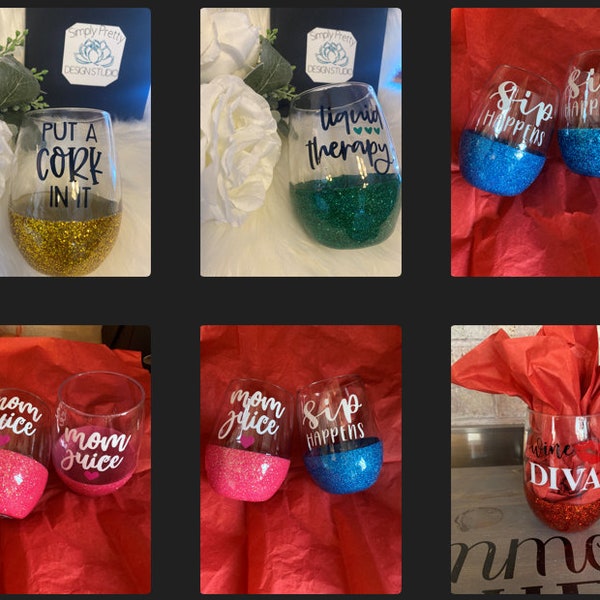 Peek a Boo Wine Glasses - Etsy