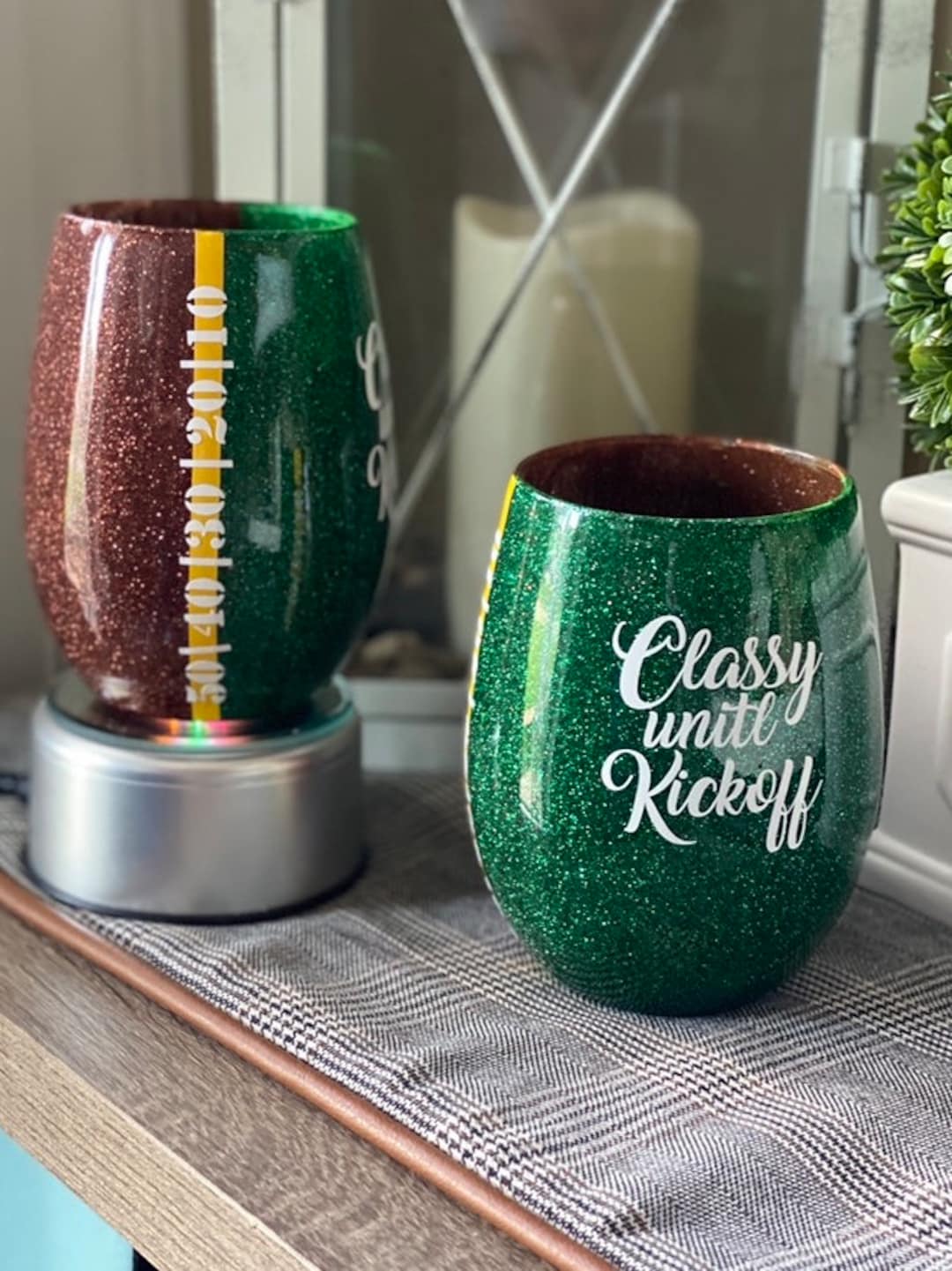 Classy Til Kickoff, Classy Until Kickoff, Football Wine Glass, Sports ...