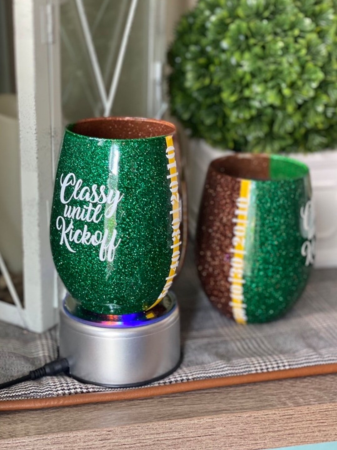 Classy Til Kickoff Classy Until Kickoff Football Wine Glass - Etsy