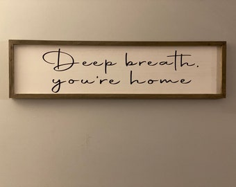 Deep Breath Sign | Etsy