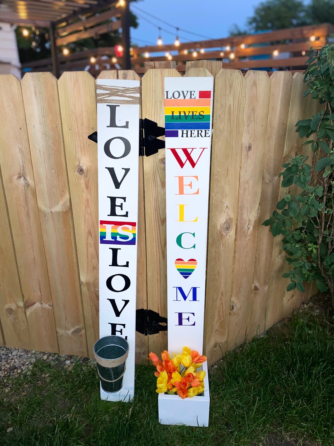 Pride Sign Gay Pride WELCOME Sign Love is Love Sign - Etsy