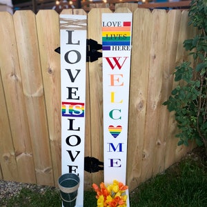 Pride Sign Gay Pride WELCOME Sign Love is Love Sign - Etsy