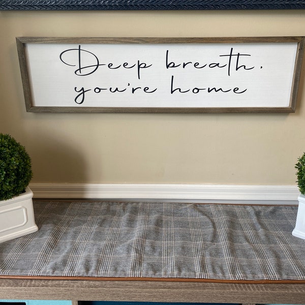 Deep Breath Sign - Etsy