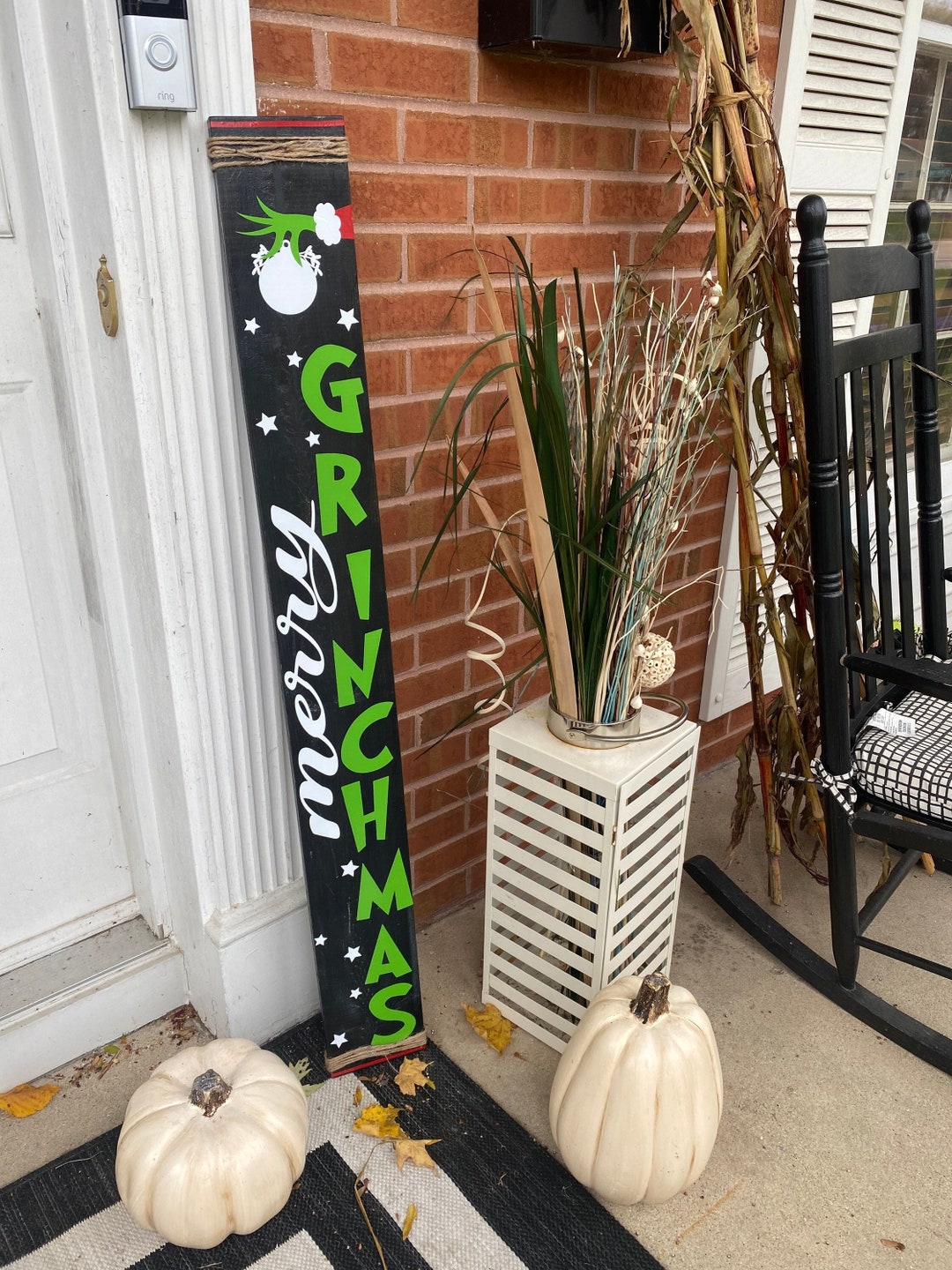 Merry Grinchmas Front Door Decor Grinch Front Door Wreath - Etsy