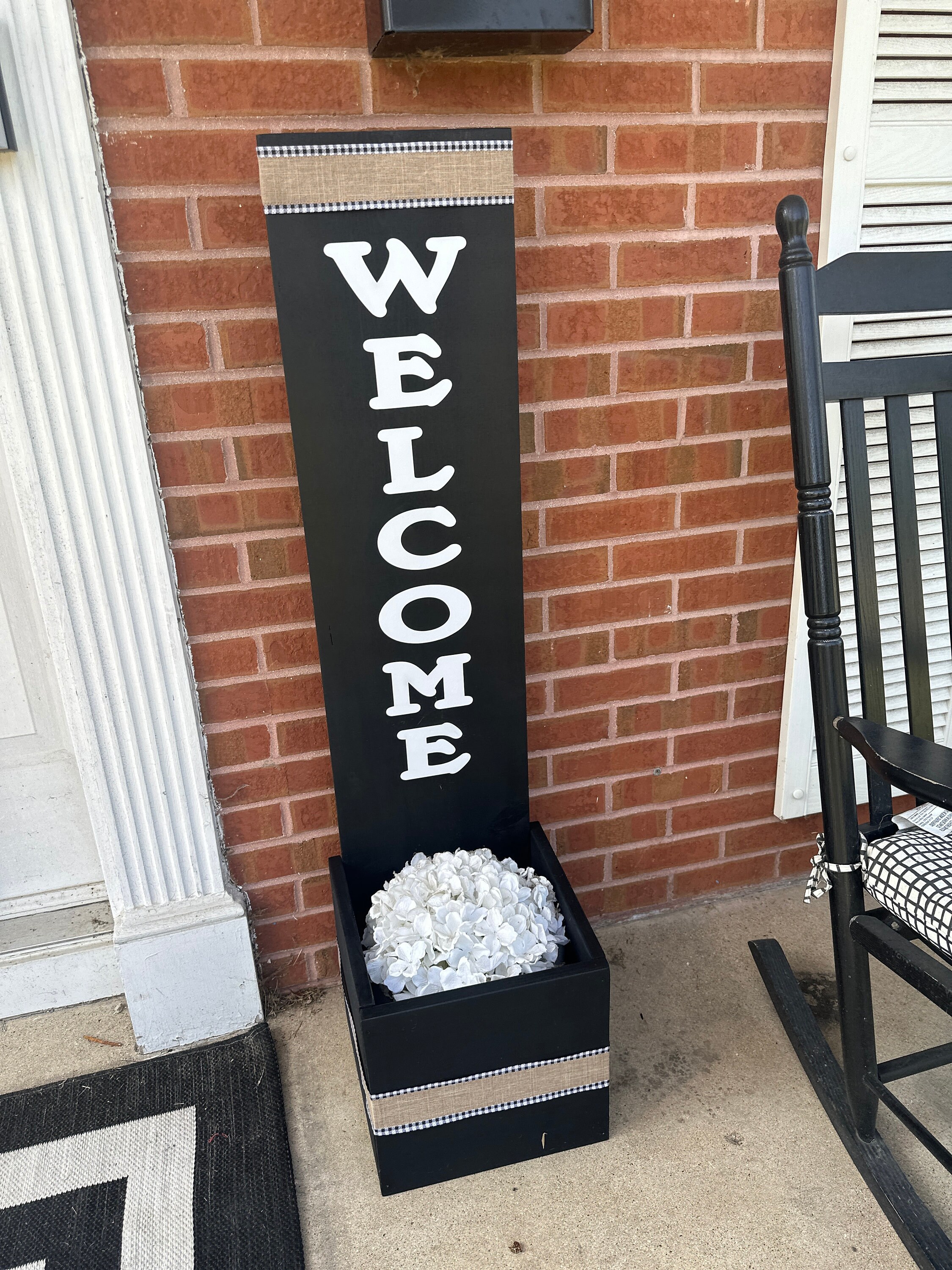 WELCOME Sign, WELCOME Porch Planter, Planter, Front Door WELCOME Sign ...
