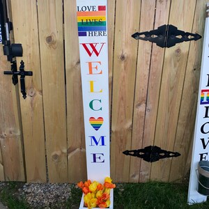 Pride Sign, Gay Pride, WELCOME Sign, Love is Love Sign, Rainbow Sign ...