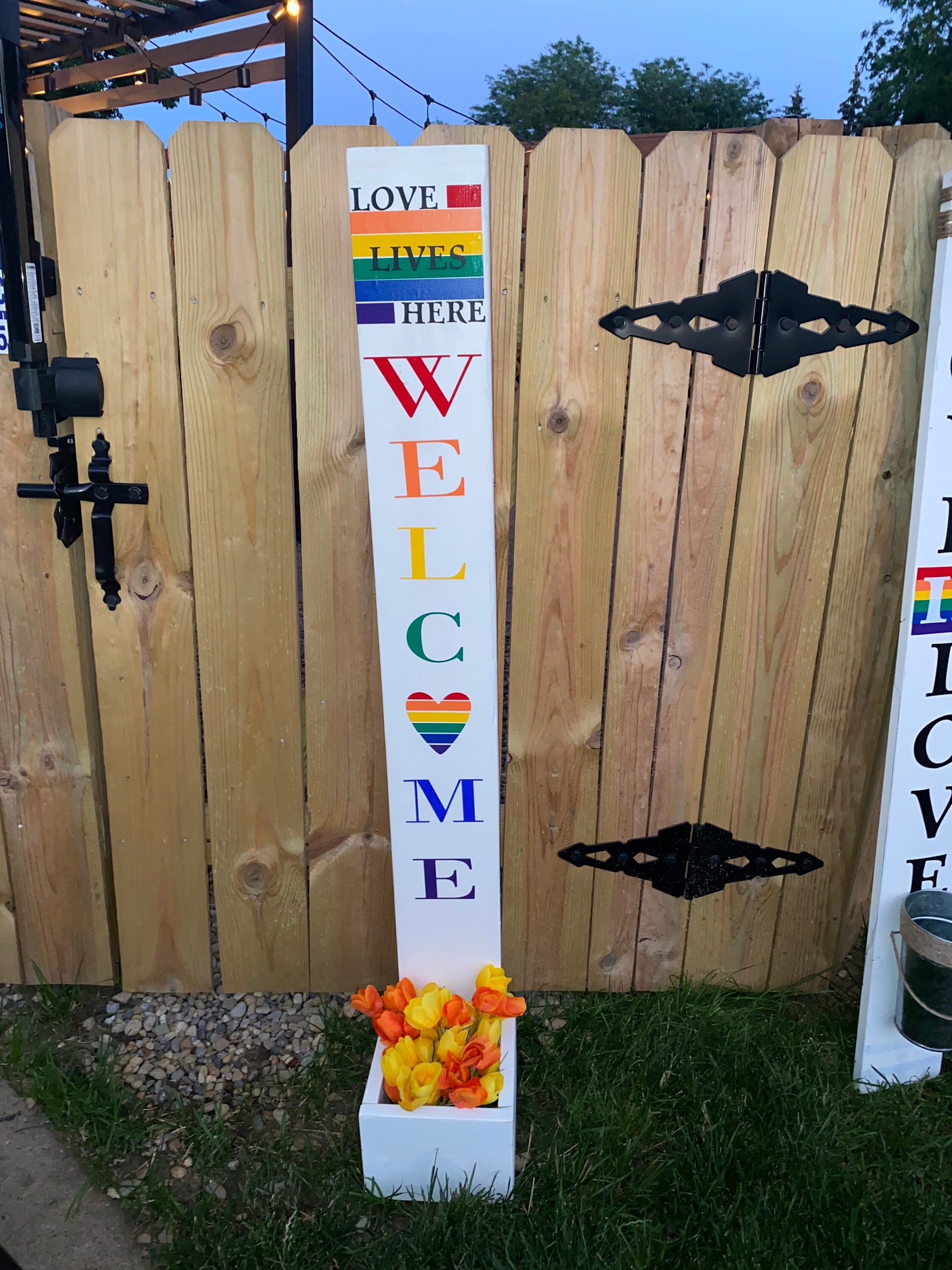 Pride Sign Gay Pride WELCOME Sign Love is Love Sign - Etsy