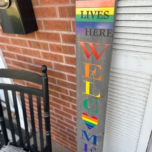 Pride Sign, Gay Pride, WELCOME Sign, Love is Love Sign, Rainbow Sign ...