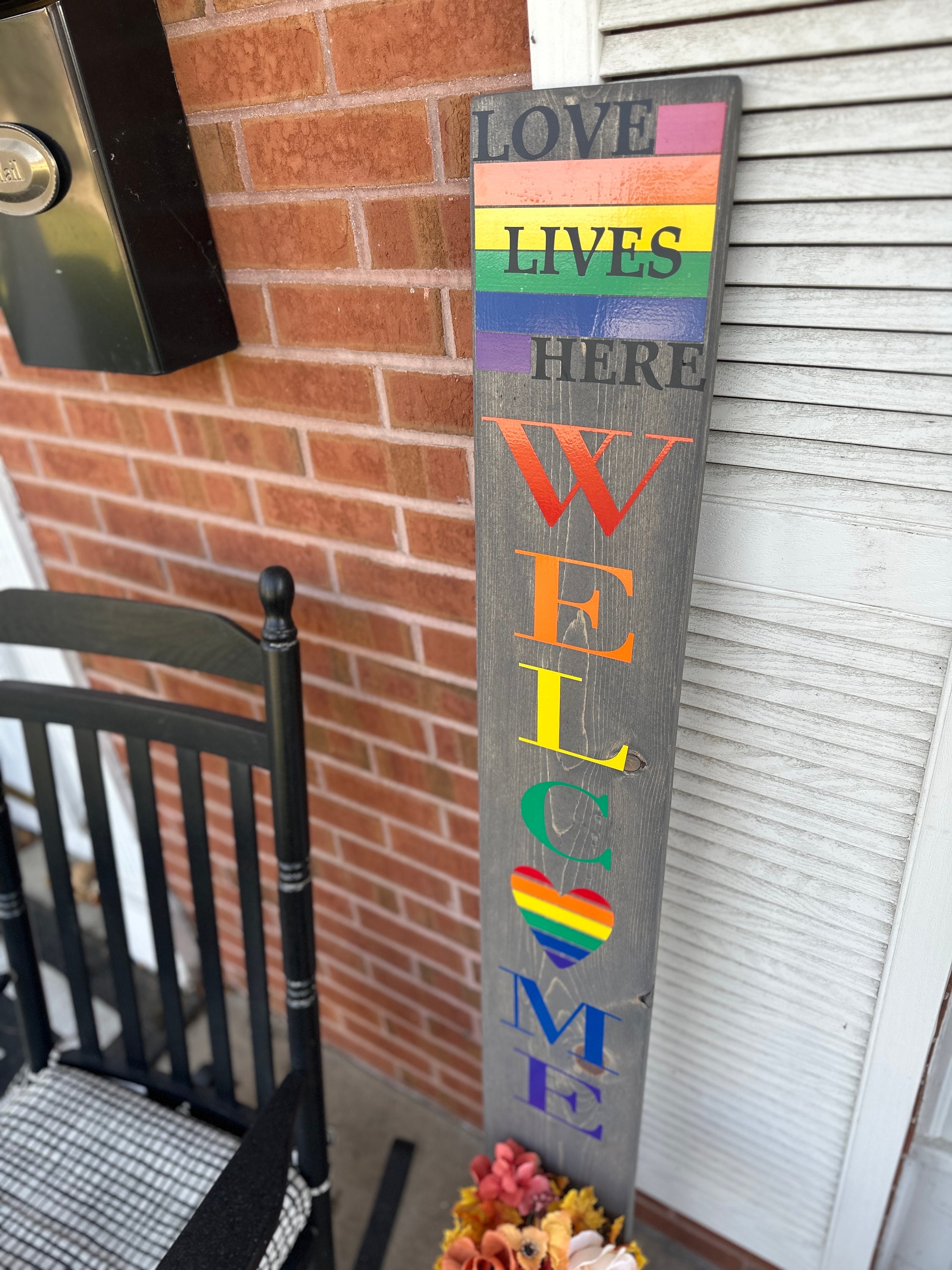 Pride Sign Gay Pride WELCOME Sign Love is Love Sign - Etsy