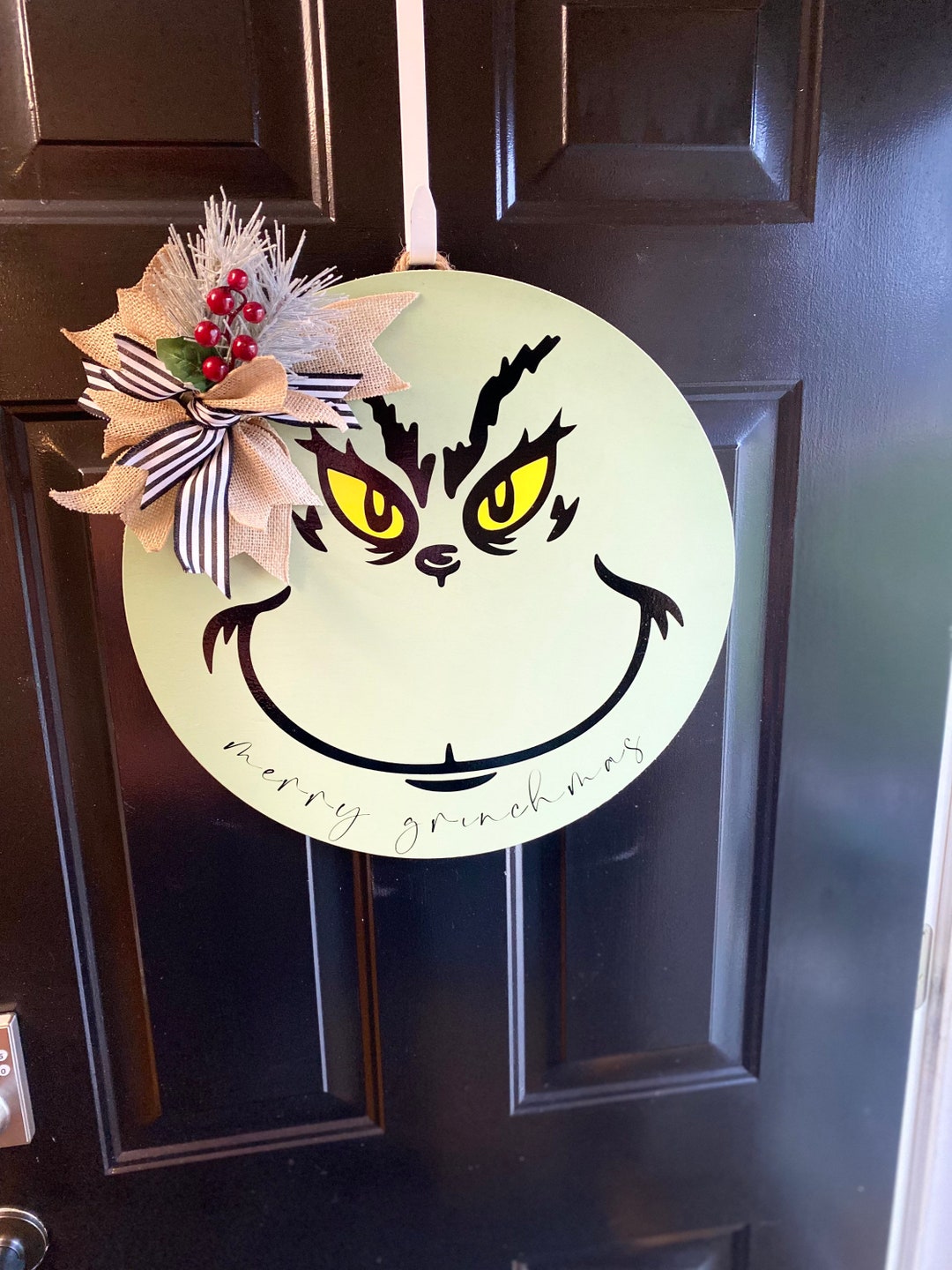 Front Door Decor Grinch Front Door Wreath Grinch Door - Etsy
