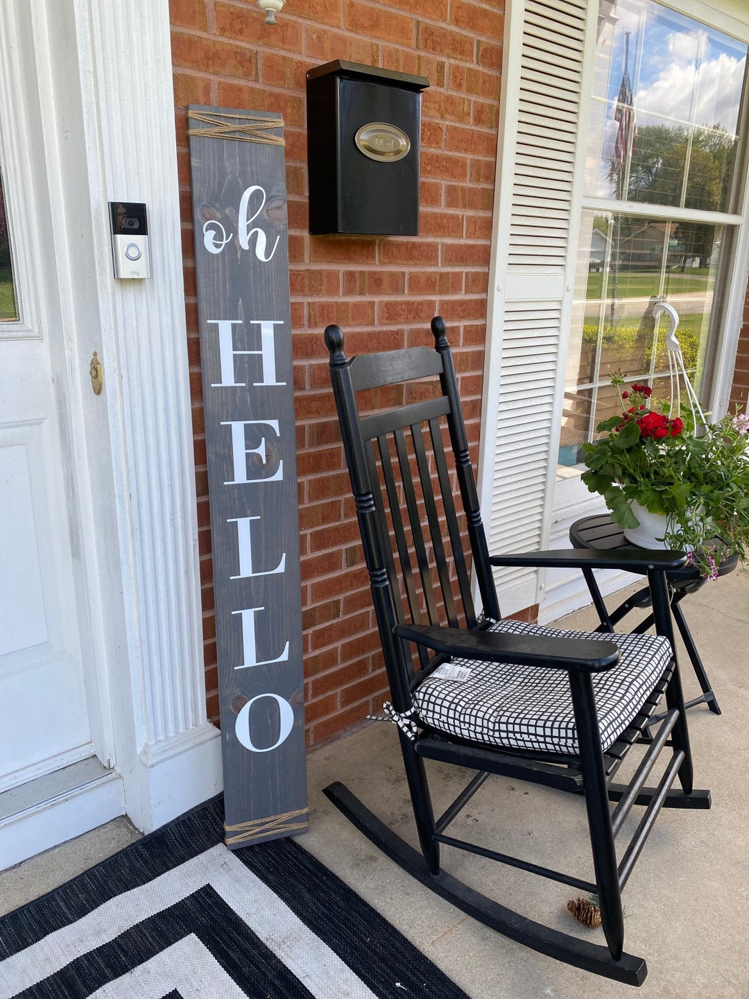 OH HELLO WELCOME Sign, Hello Sign, Hello Sign Leaner, Rustic Welcome ...