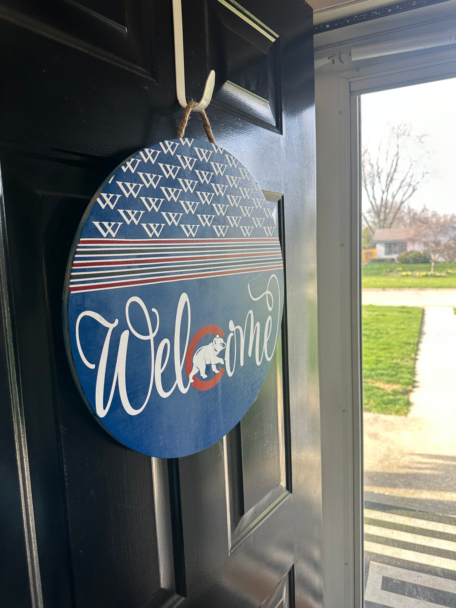 CUBS WELCOME SIGN, Chicago Cubs Sign, Cubbies Welcome Sign, Front Door ...